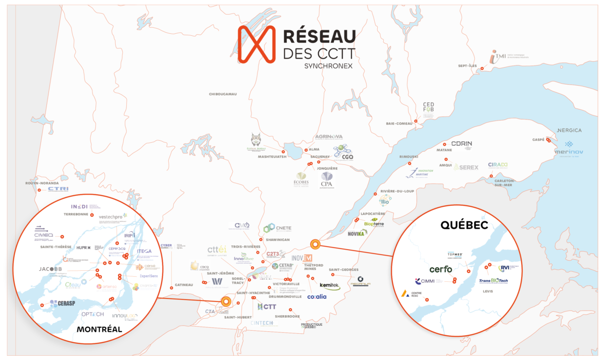 Synchonex Carte cctt Surbrillance Capitale Nationale